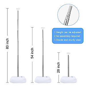 Lechay Balloon Column Stand Set of 4, 6.6ft Adjustable Balloon Stand kit with Base Telescopic for Baby Shower Wedding Birthday Graduation Party Decorations