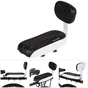 Lixada Bicycle Back Seat Cycling Bike Bicycle MTB PU Leather Soft Cushion Rear Rack Seat Children Seat with Back Rest
