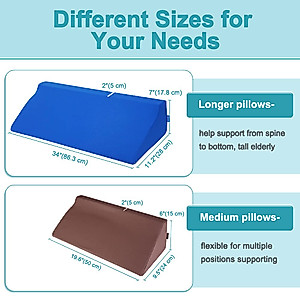 Wedge Pillow for Sleeping Bed Foam Body Positioning Wedges Adults Hospital Inclined Sleepers Cushion for Pressure Ulcer Bed Sores Treatment Turning Wedge Large Body Nursing Pillow 34"
