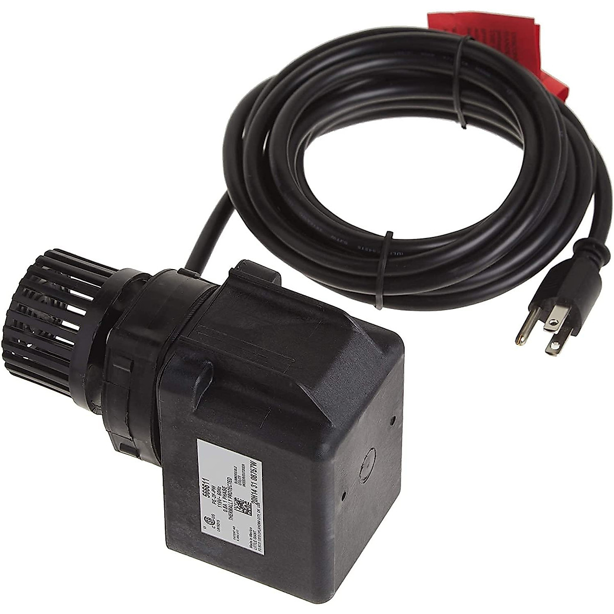 Little Giant PE-2F-PW 115 Volt, 1/40 HP, 300 GPH Submersible Direct Drive Pump for Small Ponds or Fountains with 15-Ft. Cord, Black, 566611