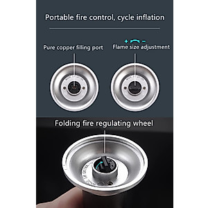 Hovico Butane Torch,Professional Culinary Blow Torch Lighter with Safety Lock,Refillable Kitchen Torch Lighter,for BBQ, Creme Brulee, Baking, Crafts (Butane Gas Not Included)