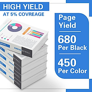 Jonity Remanufactured Ink Cartridge Replacement for HP 67XL 67 XL for Envy 6052 6058 6075 Deskjet 2732 2755 DeskJet Plus 4152 4155 4158 Printer(2 Pack Black & Color) hp67xl