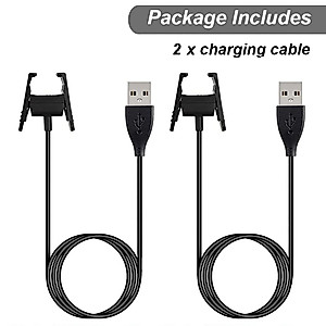 Emilydeals Charger for Fitbit Charge 2 Fitness Trackers, Replacement USB Charging Cable Cord for Fitbit Charge 2 [1m/3.3ft] (2)