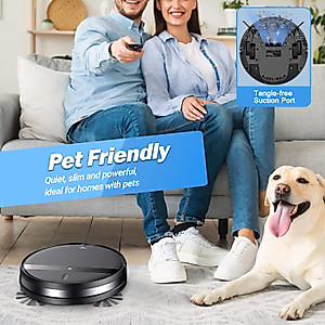 MANVINS Robot Vacuum and Mop Combo, App/Voice Control, Robot Vacuum Cleaner 2 in 1, Daily Schedule, Max Strong Suction, Self-Charging, Robotic Vacuum Cleaner Ideal for Carpet, Hard Floor, Pet Hair