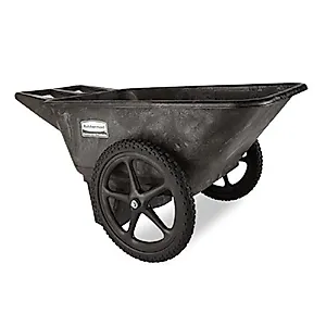 Rubbermaid Big Wheel 5642 Black Utility Agriculture, Nursery & Farm Cart, 58"L x 32-3/4"W x 28-1/4"H