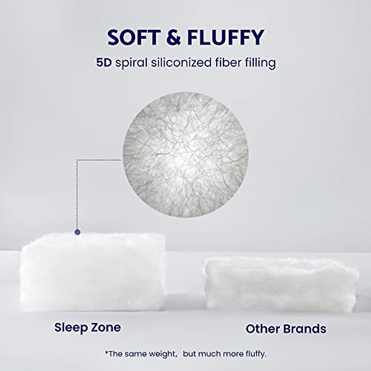 SLEEP ZONE Full Size Cooling Mattress Topper Quilted Fitted Mattress Pad Cover Soft Fluffy Down Alternative Pillow Top Bed Topper Deep Pocket 8-21 Inch (Grey, Full)