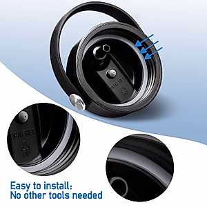 Zonon 9 Pieces Replacement Gasket Compatible with Wide Mouth Bottle Flip Lid Cap Silicone Replacement Gasket Seals 2 Inch Inner Diameter