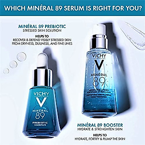 Vichy Mineral 89 Prebiotic Defense & Recovery Concentrate, Niacinamide Serum For Face, Skin Barrier Repair Seum With Antioxidants, Pore Minimizer & Hydrating Serum For Dull, Dry Skin