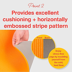 Primasole Yoga Mat Eco-Friendly Material 1/2"(10mm) Non-Slip Yoga Pilates Fitness at Home & Gym Twin Color Coral Red/Gray