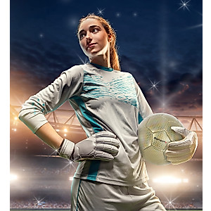 Barocity Classic Gold Size 4 Soccer Ball - Premium Outdoor and Indoor Soccer Ball with Reflective Iridescent Rainbow Hex Pattern, Perfect Boys and Girls Soccer Ball for Playtime, Practice and Training