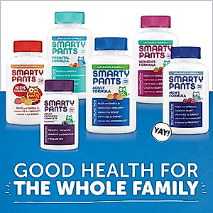 SmartyPants Multivitamin for Men & Women: Multivitamin Gummies with Vitamin D3, C, Vitamin B12, B6, Vitamin A, K & Zinc, Omega 3 Fish Oil (EPA/DHA), Gluten Free, 180 Count (30 Day Supply)