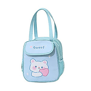 𝗖𝘂𝘁𝗲 𝗟𝘂𝗻𝗰𝗵 𝗕𝗮𝗴 Kawaii Animal Lunch Box Insulated Lunch Bag for Women Durable Reusable Tote Bag