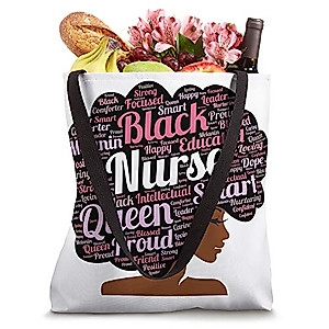 African American Black Nurse Words in Afro Tote Bag