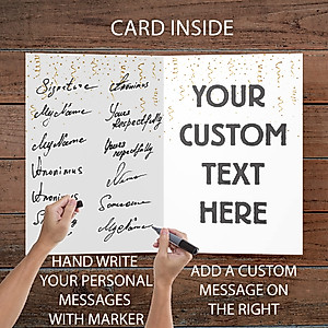 VictoryStore Jumbo 3 Foot Custom Happy 100th Birthday Card, Photo Birthday Card, Custom Inside Text 2 feet x 3 feet Card