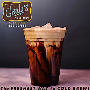 Grady's Cold Brew Coffee | Original - Brewed Strong | New Orleans Style Cold Brewed coffee Concentrate | Medium Roast Gourmet Coffee | Coffee Can | 4 Bean Bags | 12 Servings Per Can