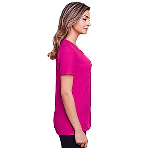 Fruit of the Loom Ladies' ICONIC™ T-Shirt M CYBER PINK