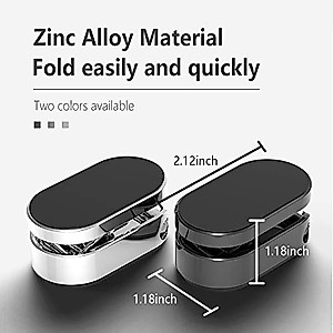 NHHC Magnetic Phone Holder for Car,Foldable Phone Mount 360°Rotation 6 Super Strong Magnets,Magnet for car Dashboard Phone Holder Magnetic Car Mount for iPhone and All Smartphone (Silver)