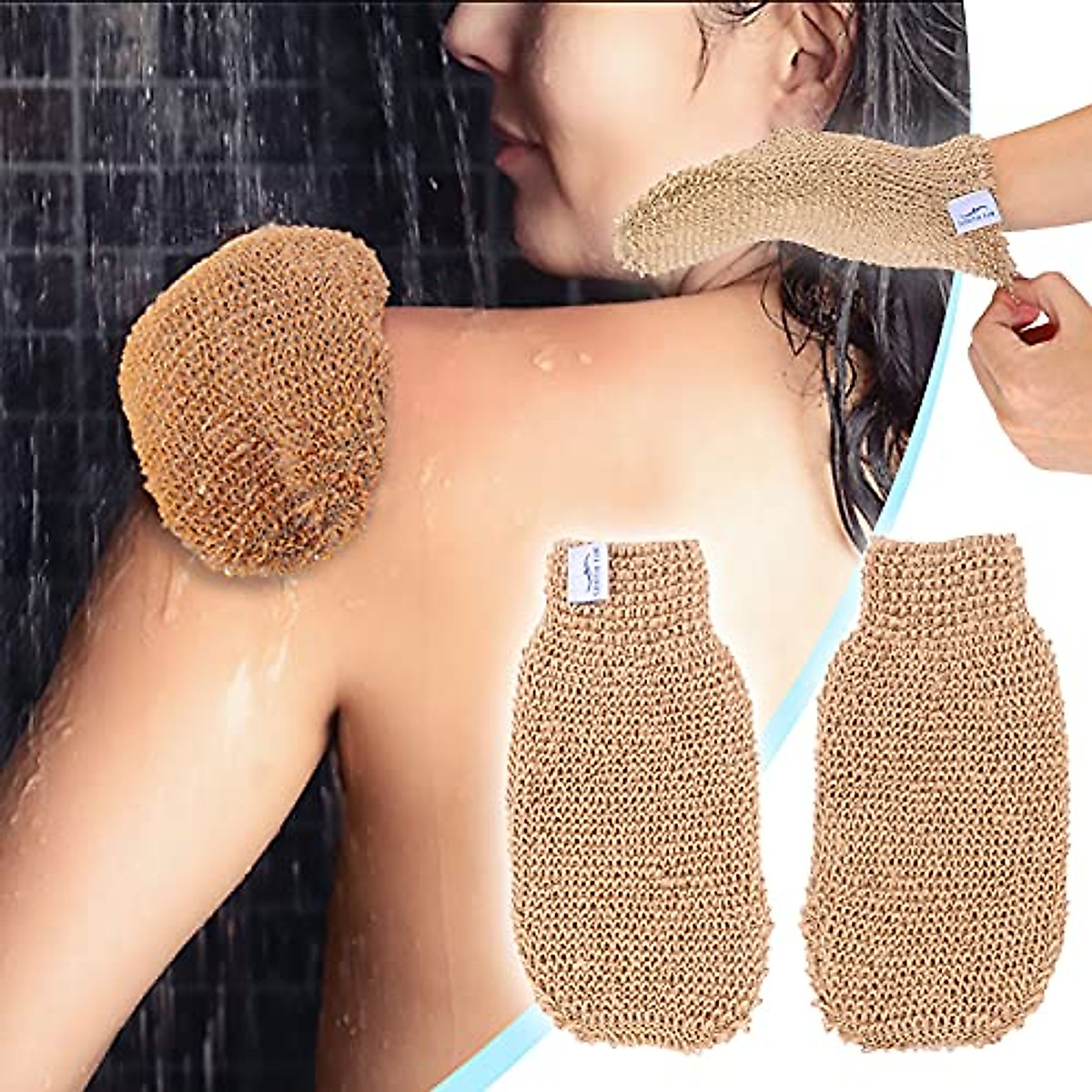 Texture And Spa Exfoliating Dual Massage For Shower Body Gloves Bath Scrubs Beauty Tools Body Sponge Men