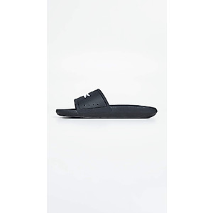 Lacoste mens Croco Slide Sandal, Black/White, 10 US