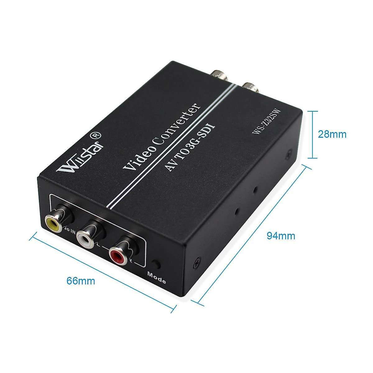 Wiistar AV CVBS to 3G-SDI Audio Video Converter Composite to SDI Converter Support 1080P for CRT HDTV to Camera