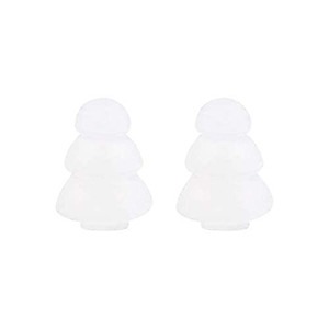 BLUEWALL Triple Flange Ear Tips Replacement Eartips Earbuds Gel Cushion for in-Ear Headphones, Fit Most Sony Senso TOZO JBL Earbuds with 3.8mm Connect Hole, Noise Isolation, S/M/L Size 9 Pairs, White
