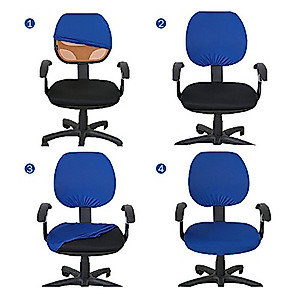 Melaluxe Computer Office Chair Cover - Protective & Stretchable Universal Chair Covers Stretch Rotating Chair Slipcover