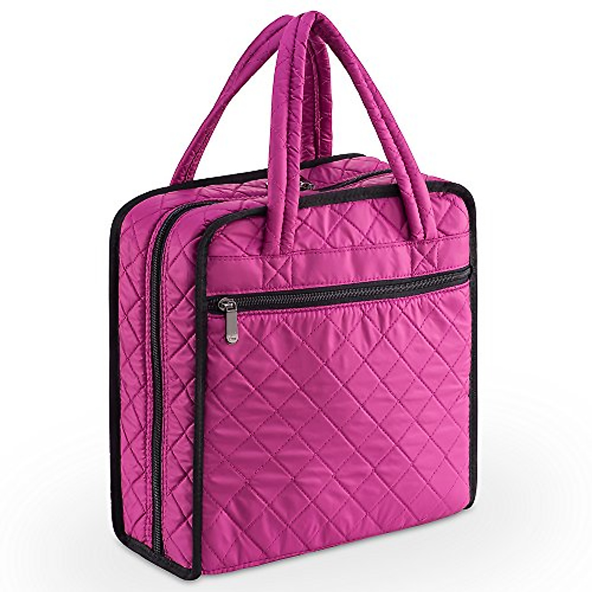 DeNOA Knitting and Sewing Compact Accessory Folder, Removable Velcro Inserts, Storage Carrying Case, Orchid