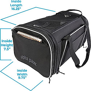 Smiling Paws Pets - Airline Approved Pet Carrier - for Small Pets - TSA Approved - Only 9 Inches Tall - Fits Under All Airplane Seats! (17"x11"x9")