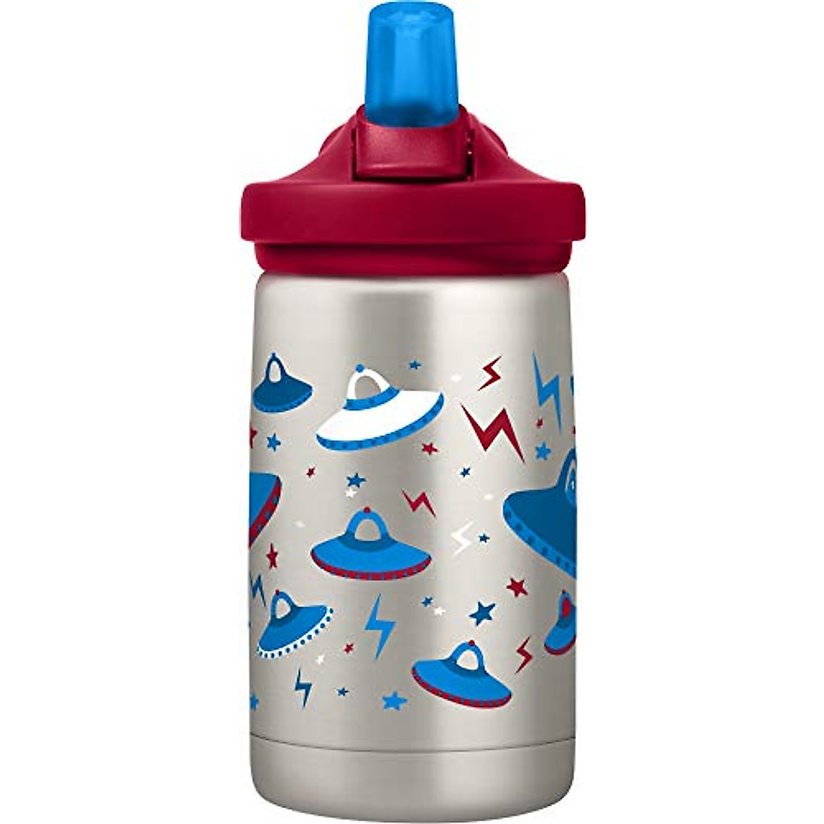 CamelBak Eddy+ Kids 12 oz Bottle, Insulated Stainless Steel with Straw Cap - Leak Proof When Closed, UFOs