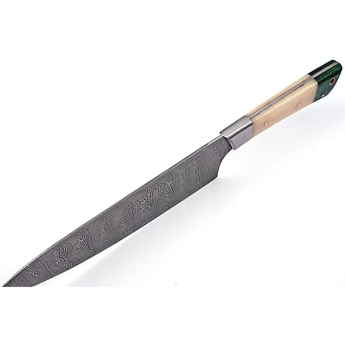 Handmade Damascus Chef Knife Best 8-inch Chefs Knife Ultra Sharp, Professional Damascus Steel Knives Choice for Kitchen & Restaurant, Twist Pattern Damascus Kitchen Knife With Bone Handle (20002)