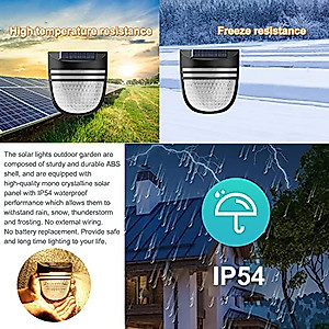 Solar Fence Lights, 6 Pack LED Solar Deck Lights - Waterproof - Easy Installation - Long lasting Battery - Beautiful Lighting Decoration - Amber LED Light, Outdoor Solar Light for Garden, Stairway