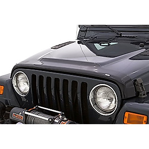 Auto Ventshade [AVS] Aeroskin Hood Protector | 1987 - 2006 Jeep Wrangler, Low Profile/Flush - Smoke | 322091