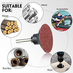 150 Pieces Roll Lock Sanding Discs Set 2 Inch Die Grinder Disc Surface Conditioning Disc Mini Aluminum Oxide Coated Disc for Surface Prep Polish Burr Finish Rust Paint Removal Red (60 Grit)