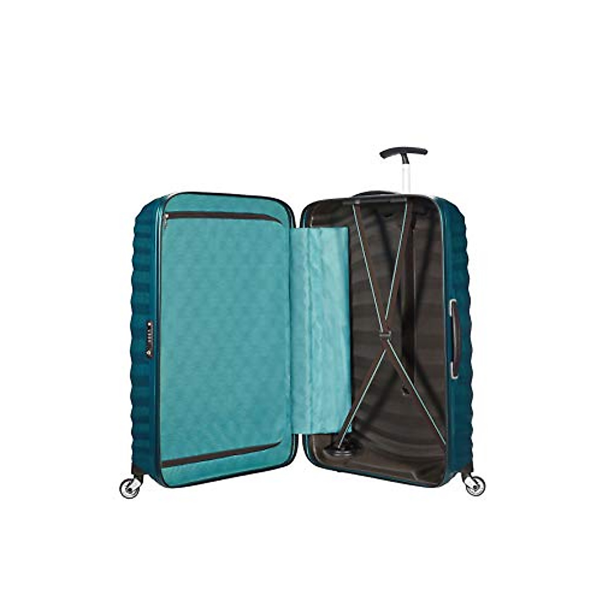 Samsonite Lite-Shock Suitcase, 75 cm, 98.5 Liters, Petrol Blue