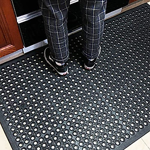 smabee Anti-Fatigue Non-Slip Rubber Floor Mat Heavy Duty Mats 36"x60" for Outdoor Restaurant Kitchen Bar