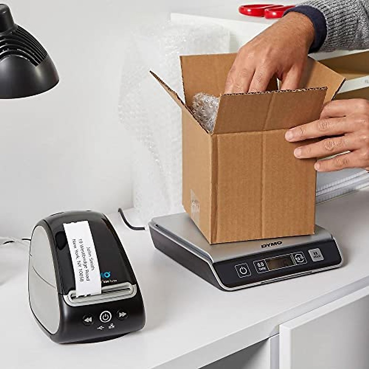 DYMO LabelWriter 550 Turbo Label Maker Printer with Address Labels Starter Roll, Thermal Printing, Automatic Label Recognition, Prints Variety of Label Types Through GST USB or LAN Network