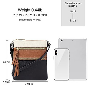 CLUCI Small Crossbody Purses for Women, Mini Size Designer Bags Zipper Pockets, Vegan Leather Over the Shoulder Purse