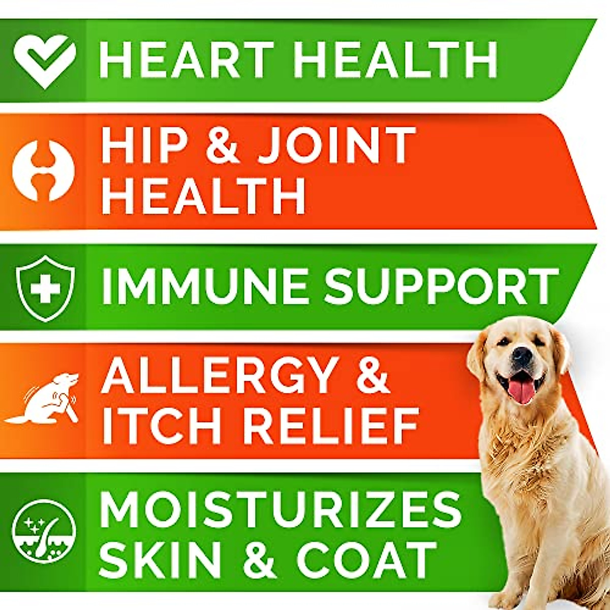 Fish Oil Omega 3 Treats for Dogs - Allergy and Itch Relief - Skin and Coat Supplement - Joint Health - Wild Alaskan Salmon Oil - Shedding, Itchy Skin Relief - Omega 3 6 9 - EPA & DHA - 180 Treats
