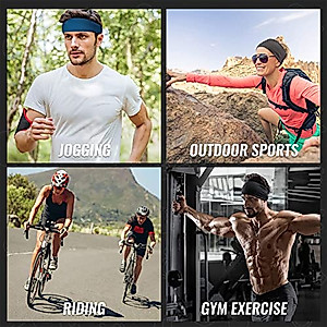 Sports Sweatband- Black- 2Pack