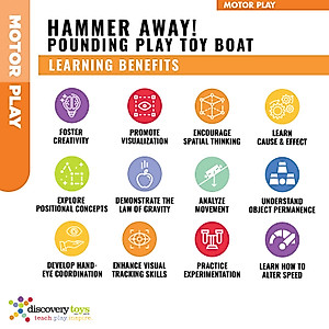 Discovery Toys Hammer Away! | Kid-Powered Learning | Pound & Roll Activity Toy | STEM Educational Toy Learning & Childhood Development 19 Months and Up