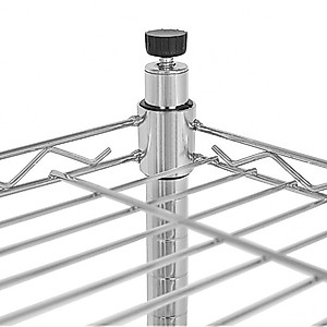 4 Tiers Standing Shelving Units - 4-Shelf Adjustable Storage Wire Shelving Unit, Metal Organizer Wire Rack for Laundry Bathroom Kitchen Pantry Closet, Garage Storage Rack Display Shelf for Living Room