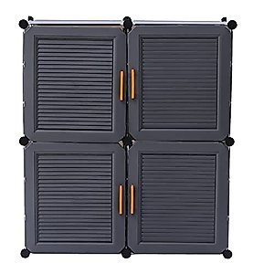 Eapmic Portable Shoe Rack Organizer 36 Pair DIY Shoe Storage Shelf Organizer for Entryway Shelf Storage Cabinet Stand Expandable Standing Stackable Space Saver Shoe Rack (24 Pairs,Grey)