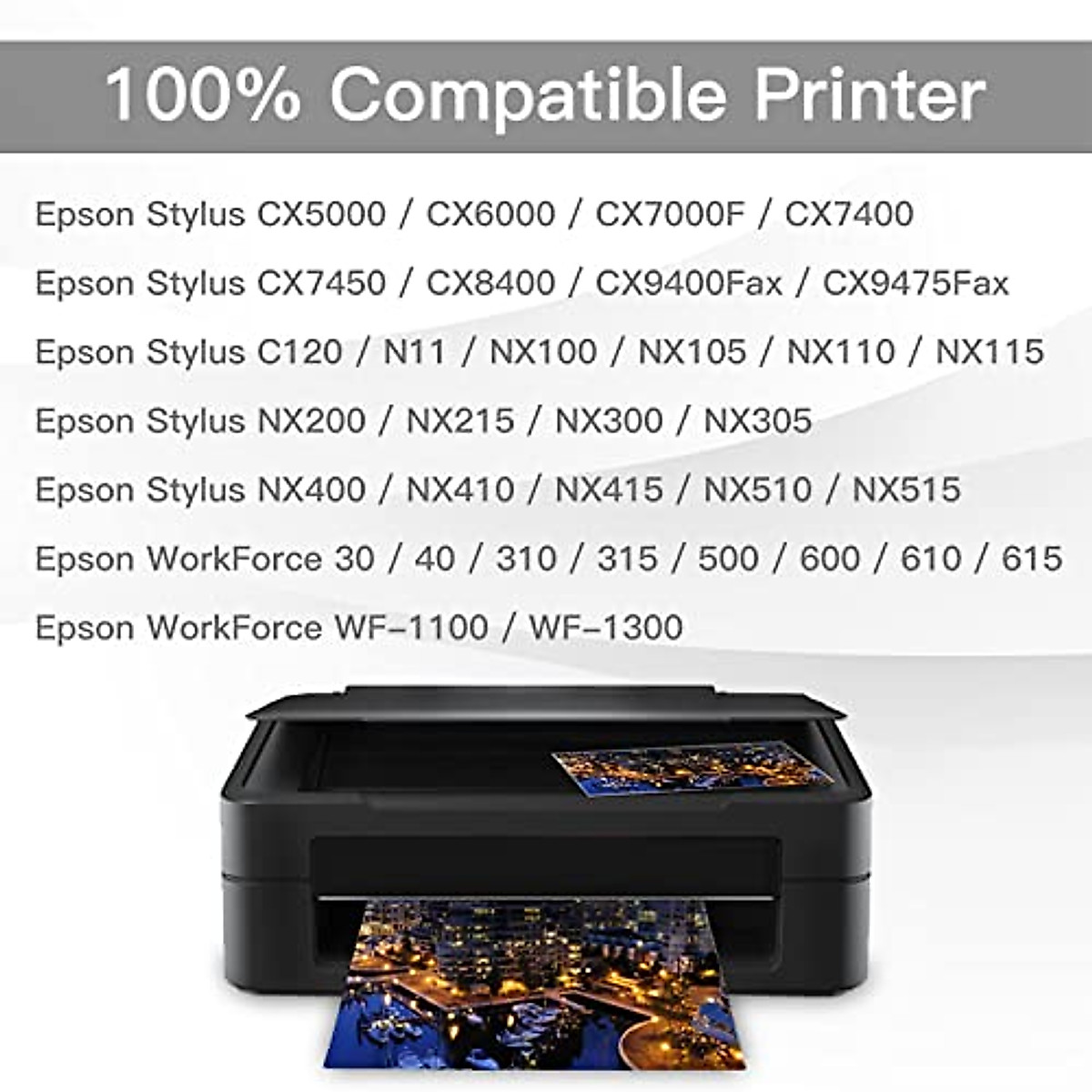 BeOne T69 Ink Cartridges Remanufactured Replacement for Epson 69 T069 5-Pack to Use with Stylus NX100 NX110 NX215 NX300 NX400 NX415 NX510 NX515 Workforce 30 40 310 500 600 610 615 (2BK 1C 1M 1Y)