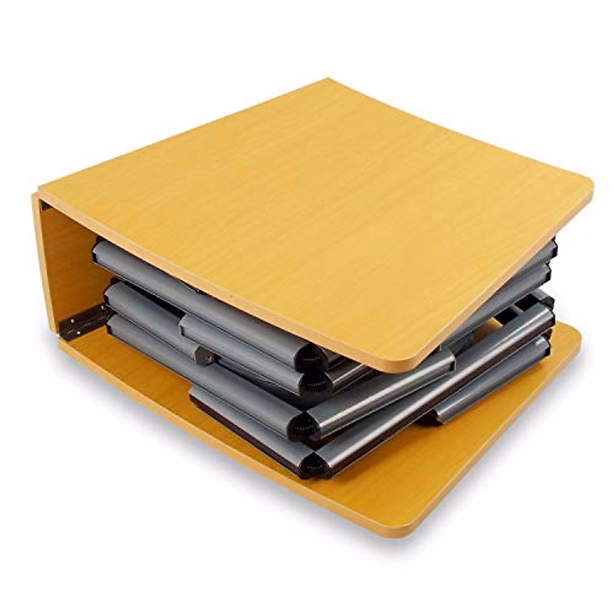 QOMOLANGMA 55.1" Round Portable Aluminum 3-Layer Spiral Twister Tower Portable Counter Display Stand Exhibition Counter Stand Trade Show Display with Columns Banner (Black, Stand Only)