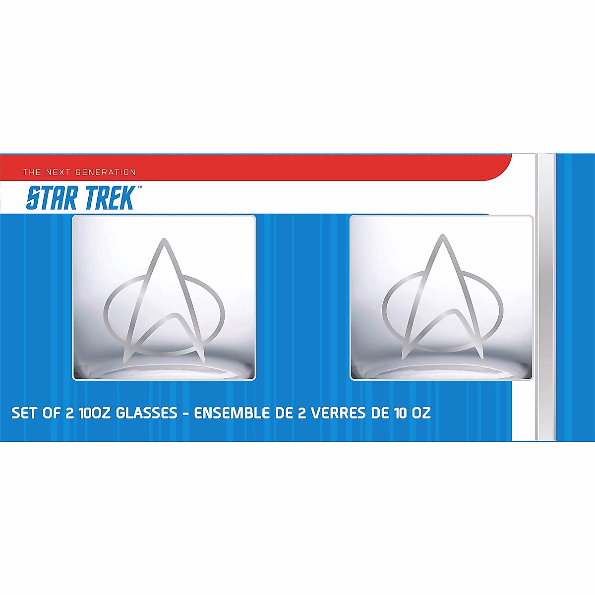 Star Trek: The Next Generation - Collectible Whiskey Glasses - Set of 2 Glasses (10 oz.)