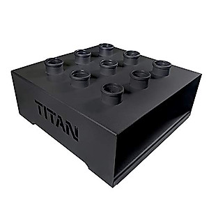Titan Fitness Olympic Barbell 9 Holder Vertical Storage Display Rack 19" x 19"