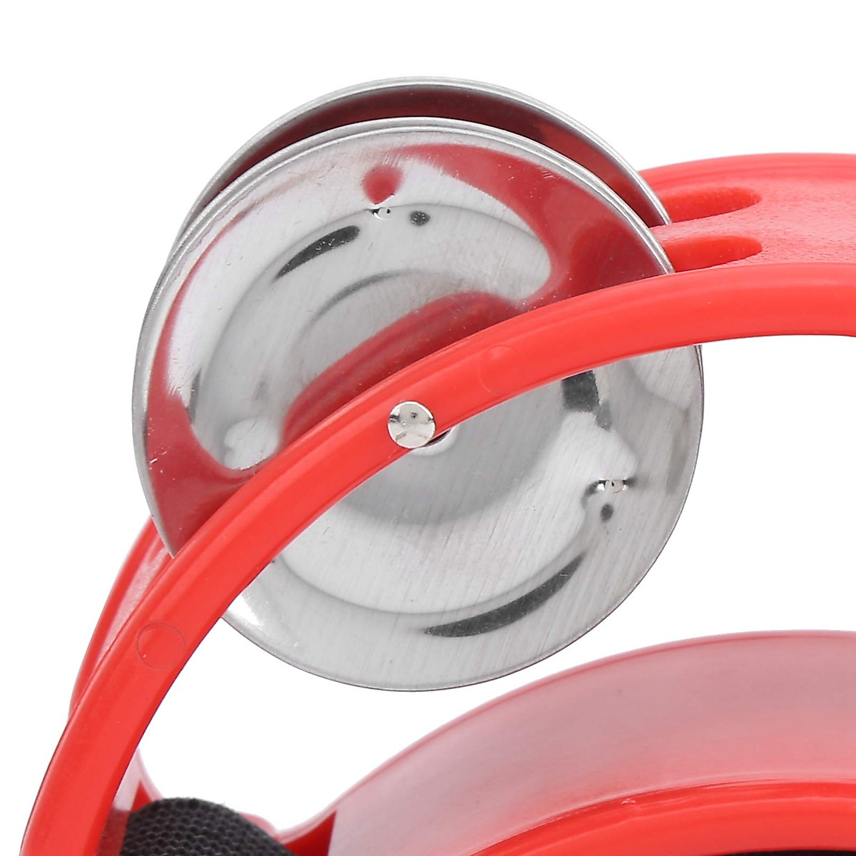 Tambourine Cajon Box Drum, Bearable Elliptical Cajon Box Drum, Crisp Easy To Take On and Off for KTV Band(red)