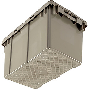 Distribution Container With Hinged Lid 22-3/8x13x13 Gray