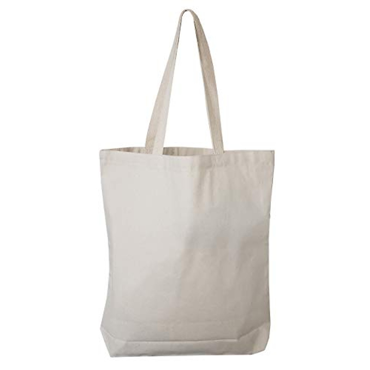Sturdy Canvas Wholesale Tote Bags with Bottom Gusset 15"W x 16"H x 3"G Blank Totes Great for DIY Painting Printing Embroidery