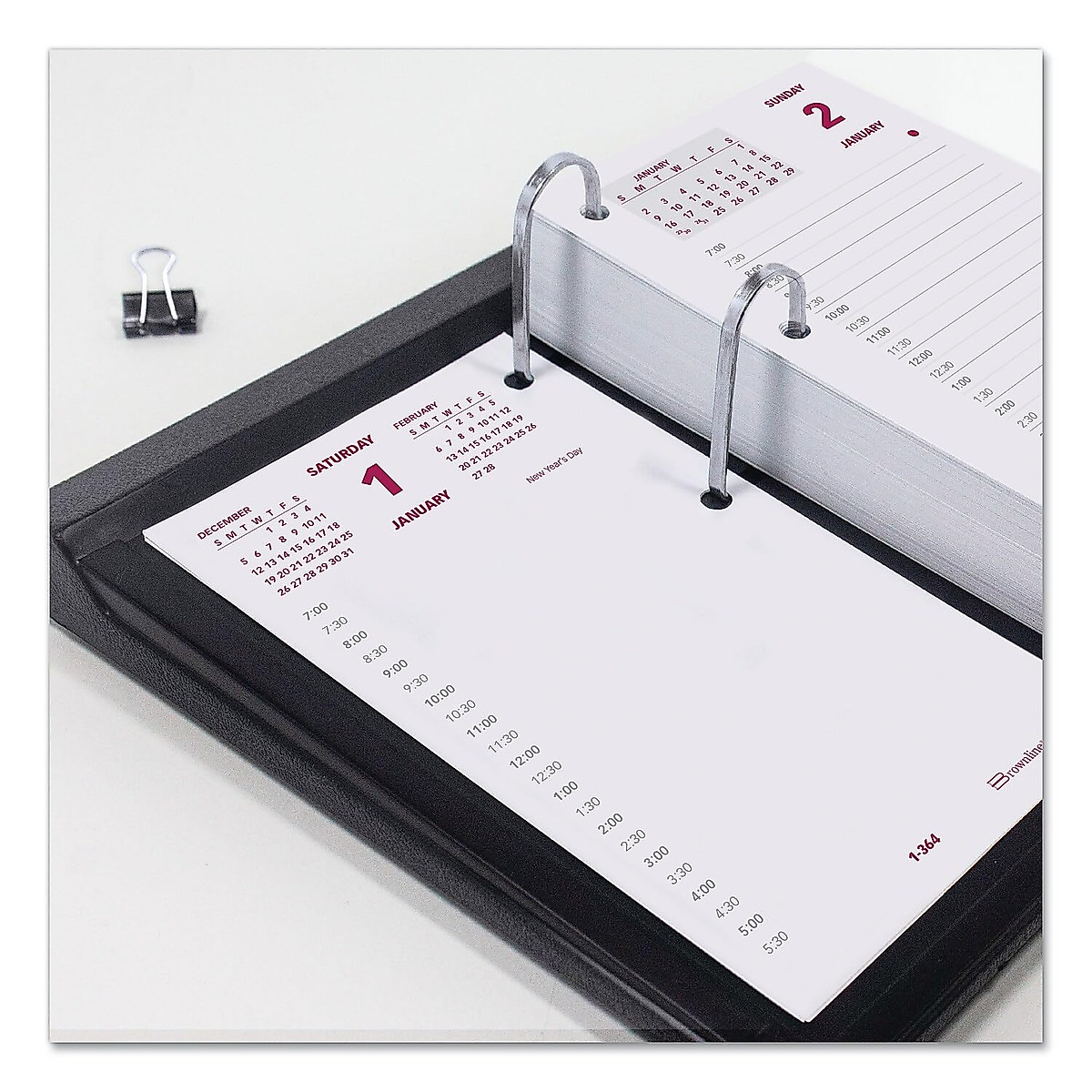 Brownline 2024 Daily Desk Calendar Refill, 12 Months, January to December, 6" x 3.5" (C2R-24)